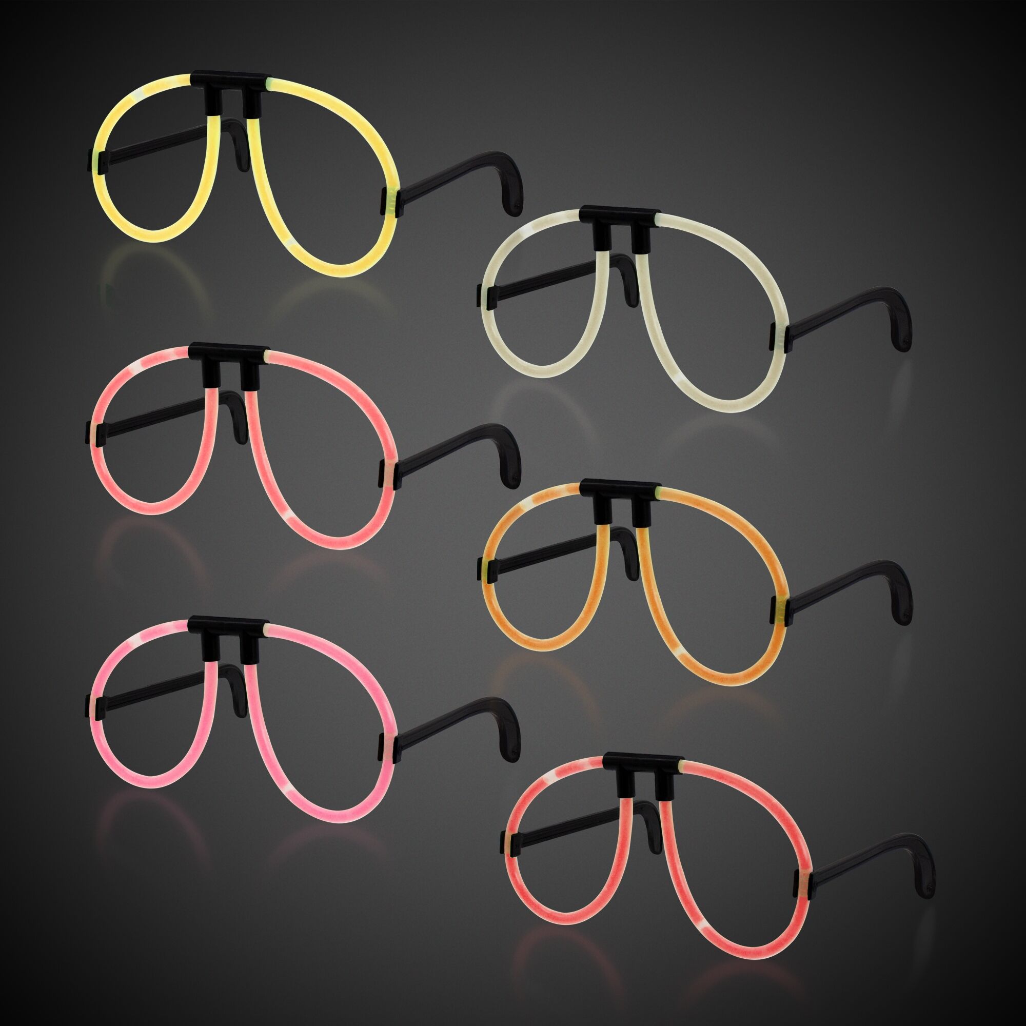 Neon Glow Eye Glasses (Assorted 6)