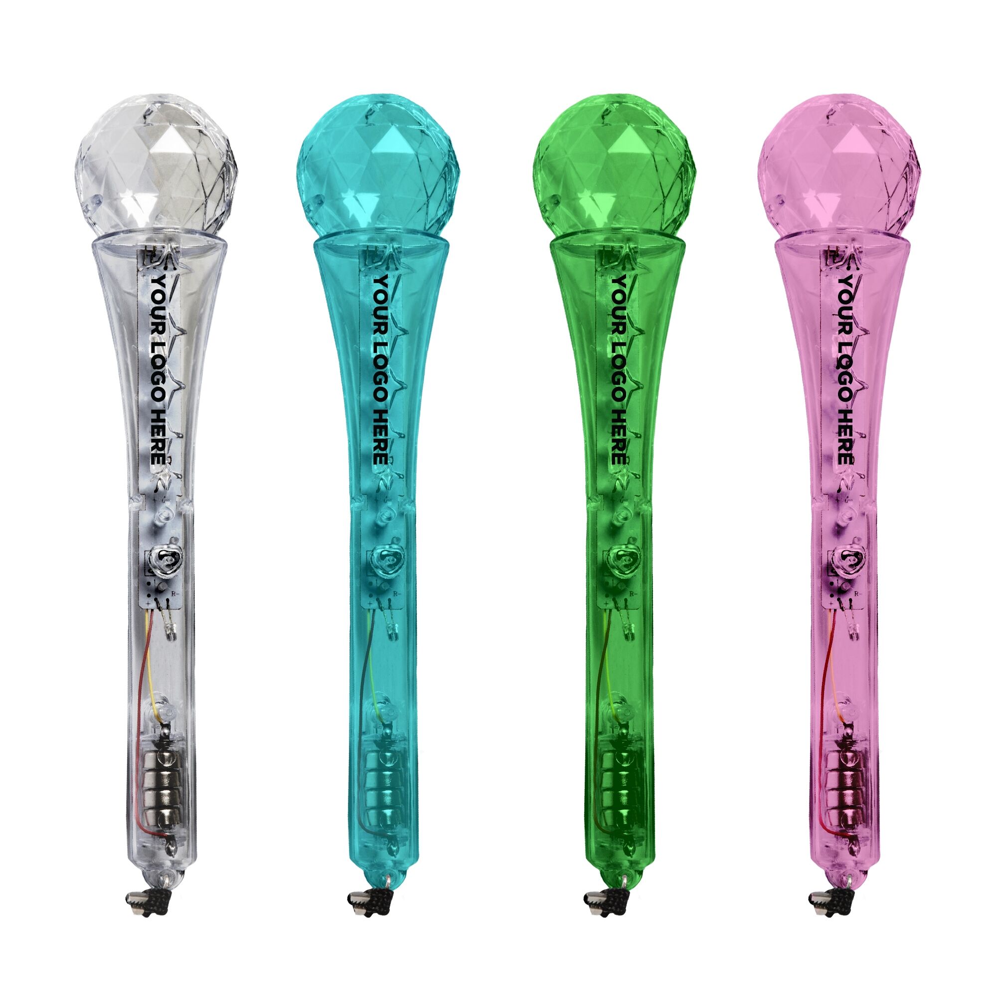 9" Light Up LED Toy Microphones - Assorted Colors