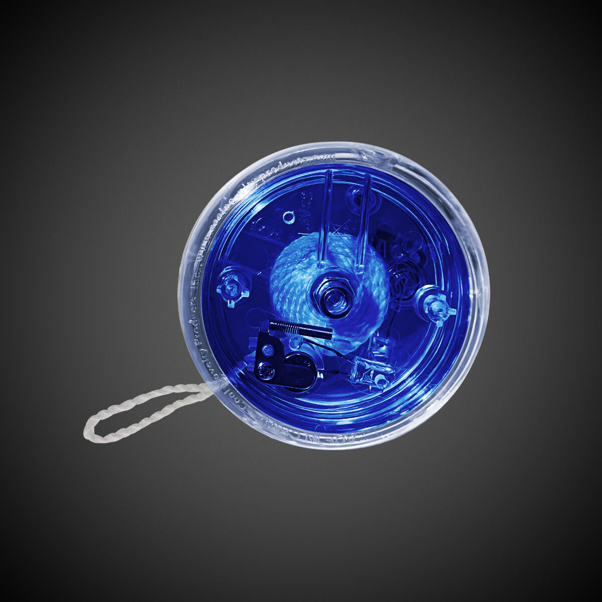 2" Clear with Blue LED Yoyo