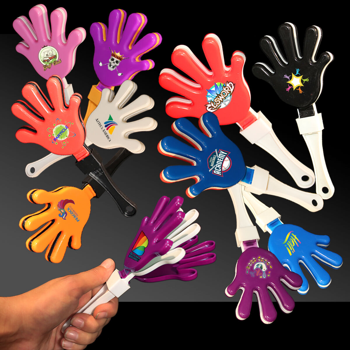 Purple & White Hand Clappers