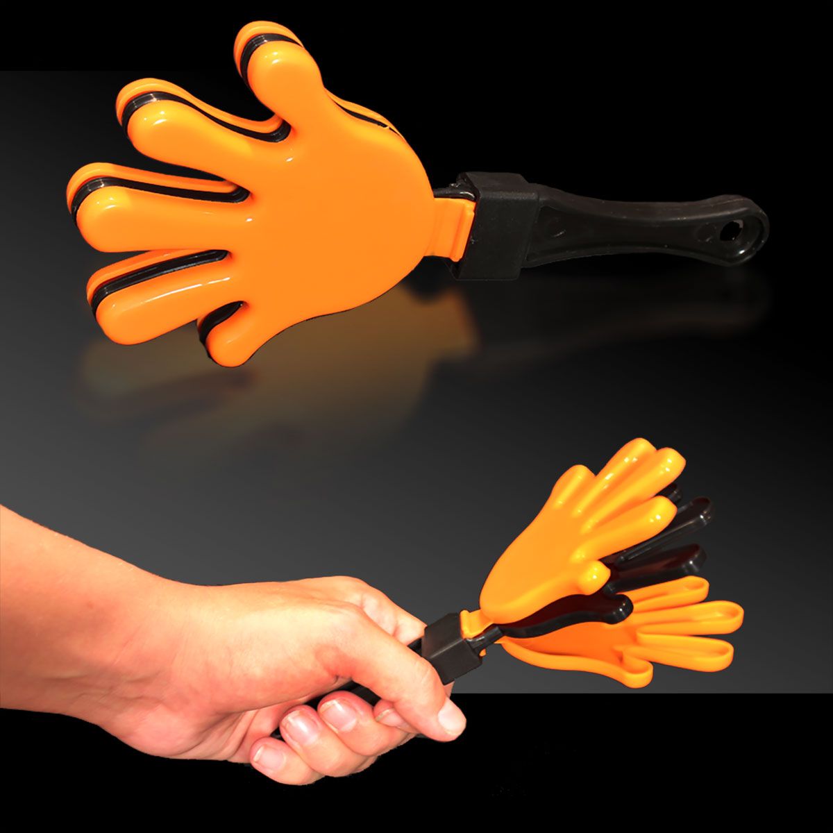 Orange & Black Hand Clappers
