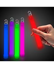 6" Assorted Premium Glow Sticks, 25 Per Bag