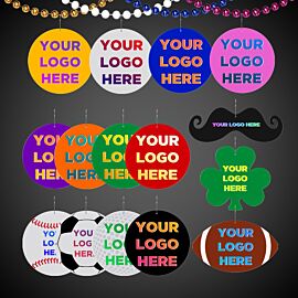 2 1/2" Plastic Medallions for Mardi Gras Bead Necklaces